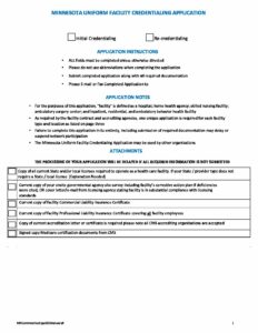 MN Uniform Facility Credentialing Application2020 - Minnesota ...